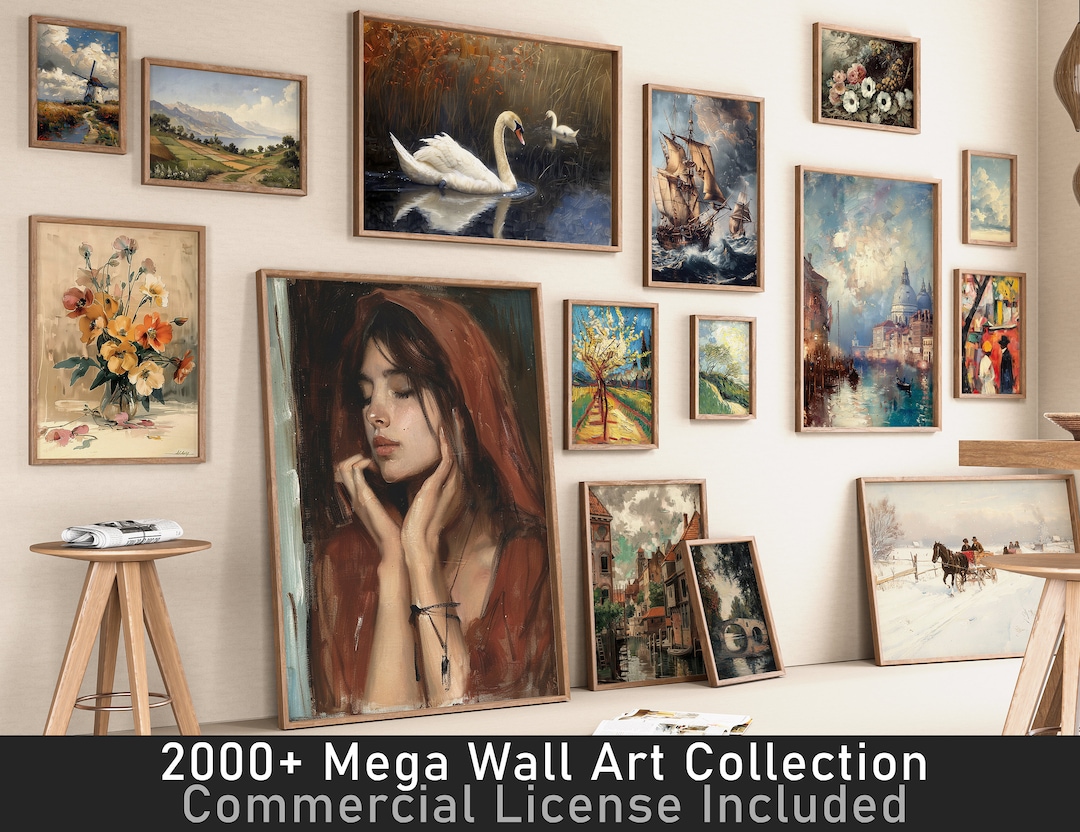 Digital Wall Art Bundle, 2000 Digital Wall Arts, Prints Digital Art ...