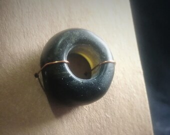 Olive Green Triangular Aged SEA GLASS Handmade Disk BEAD 5mm Foraged ...