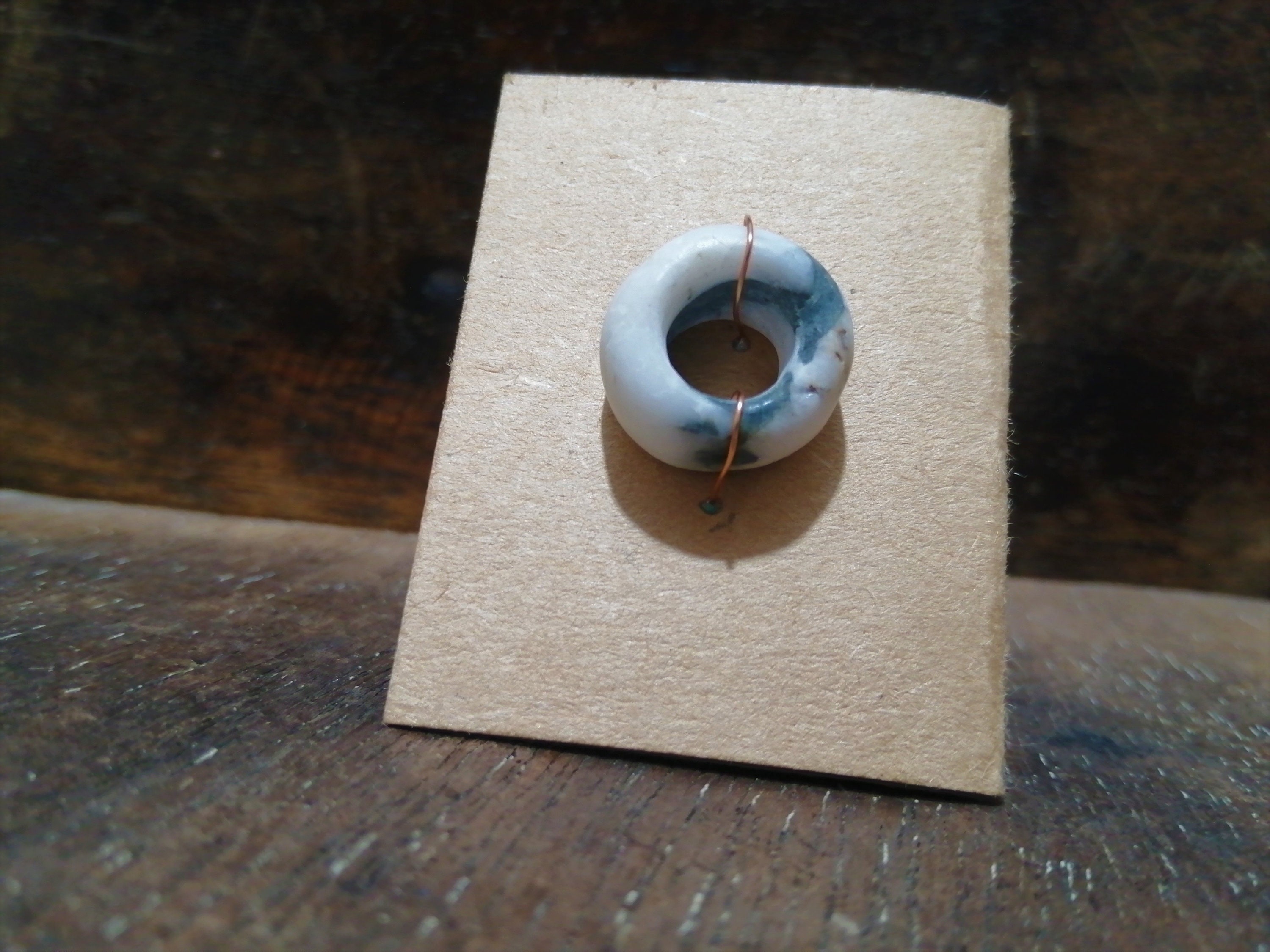 Bright WHITE QUARTZ Singular Black Banded Holy STONE Bead - Etsy UK