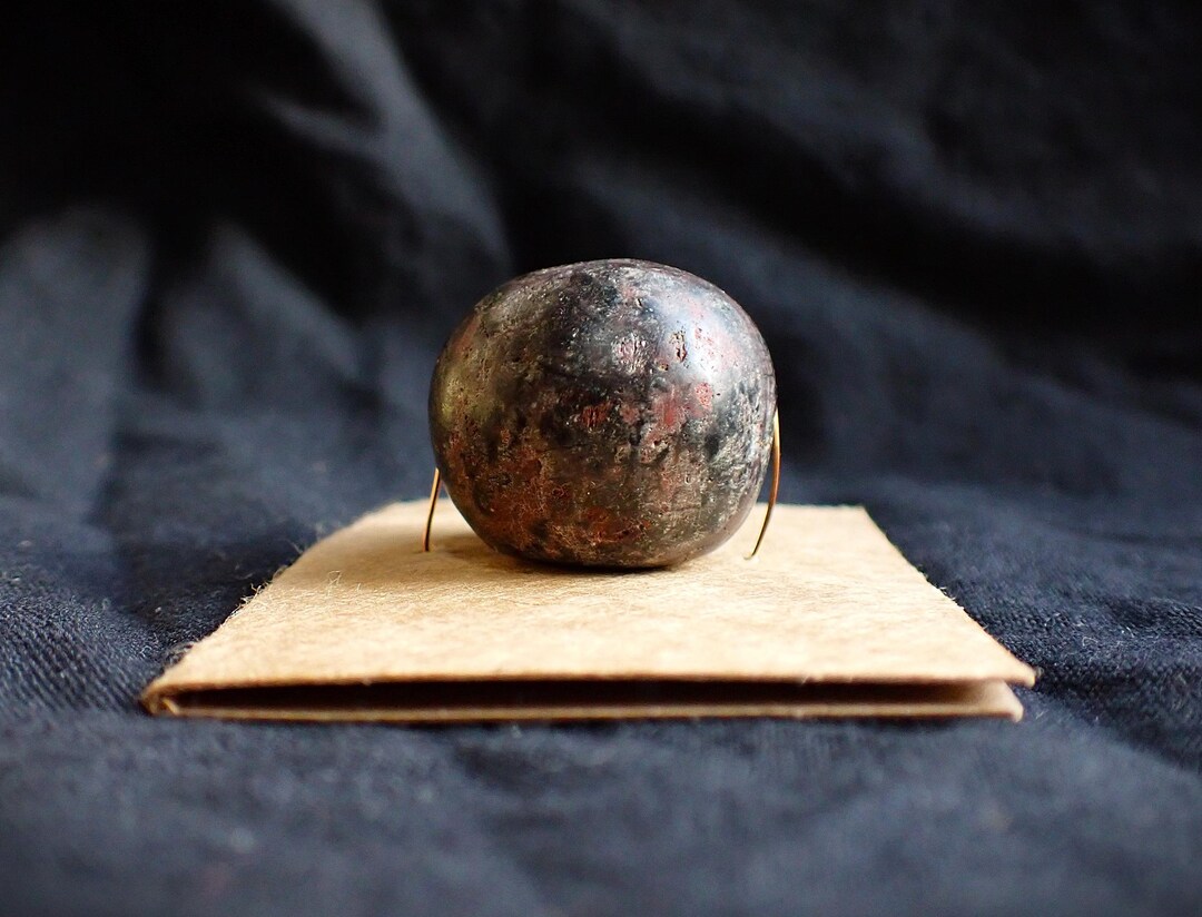 Mottled CRIMSON Red White Black Purple Bulbous Magic EYE Spherical ...