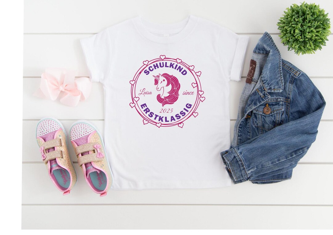 T-shirt for School Enrollment School Child With Name / School ...