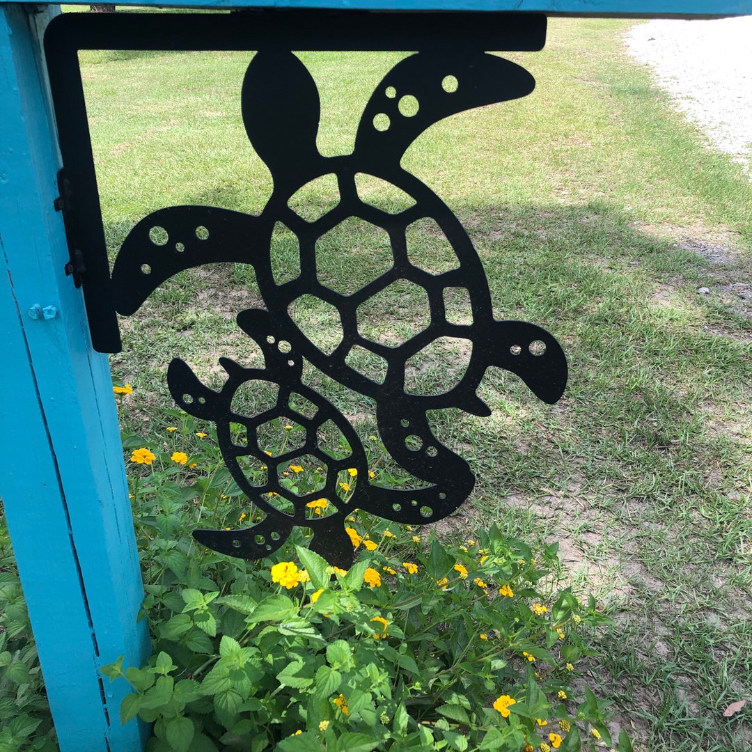 Sea Turtle Mailbox Sign Metal Mailbox Flag Beach House Sea - Etsy