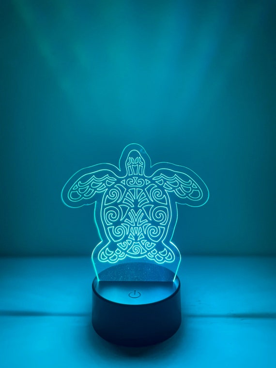 Sea Turtle Light Mandala Sea Turtle Night Light Beach House | Etsy