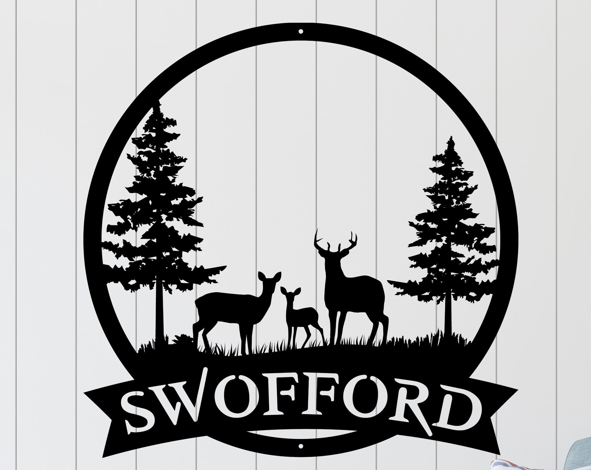 Personalized Deer Monogram Hunting Décor Wildlife Sign Deer - Etsy