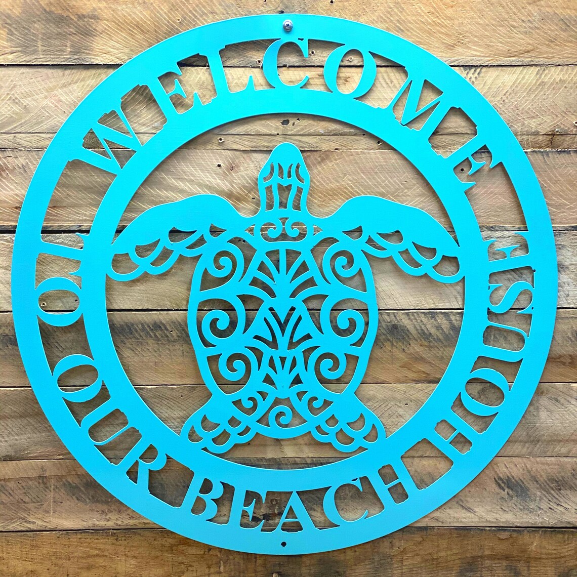 Personalized Sea Turtle Sign Beach House Decor Powder - Etsy