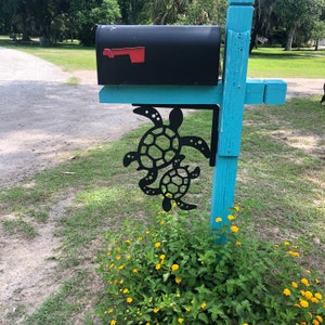 Sea Turtle Mailbox Sign Metal Mailbox Flag Beach House Sea - Etsy