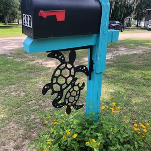 Sea Turtle Mailbox Sign Metal Mailbox Flag Beach House Sea | Etsy