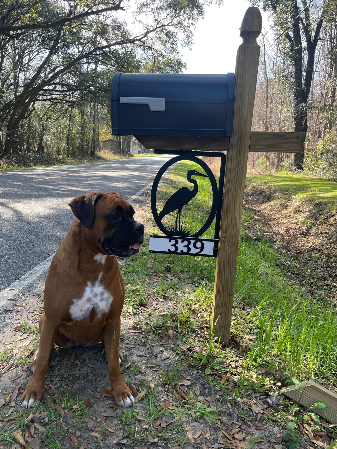 Heron Mailbox Address Sign | Custom Metal Mailbox Decor | River House ...