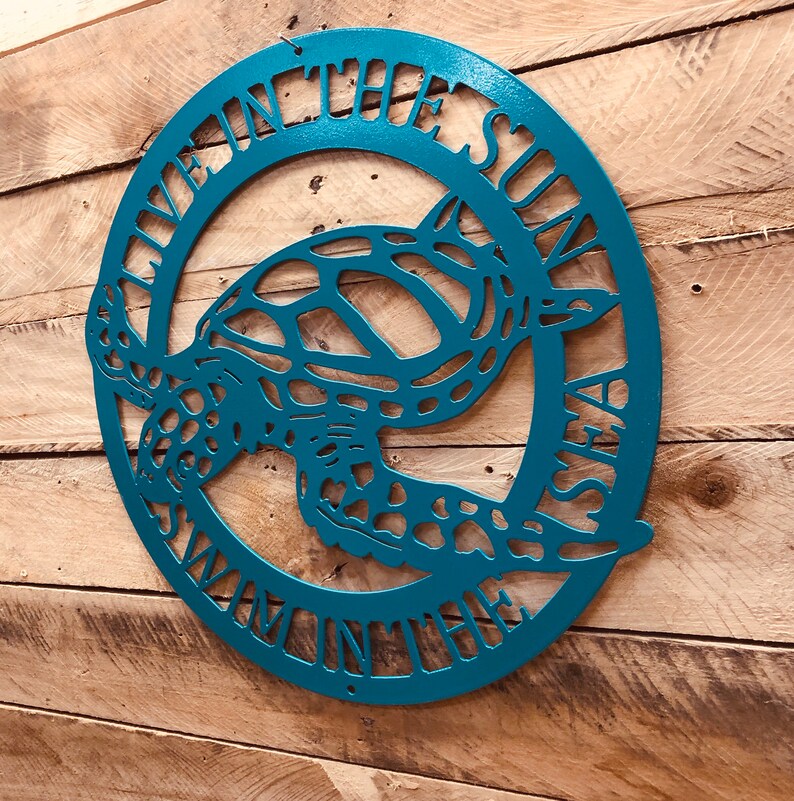 Sea Turtle Decor Nautical Sea Turtle Sign Beach House - Etsy