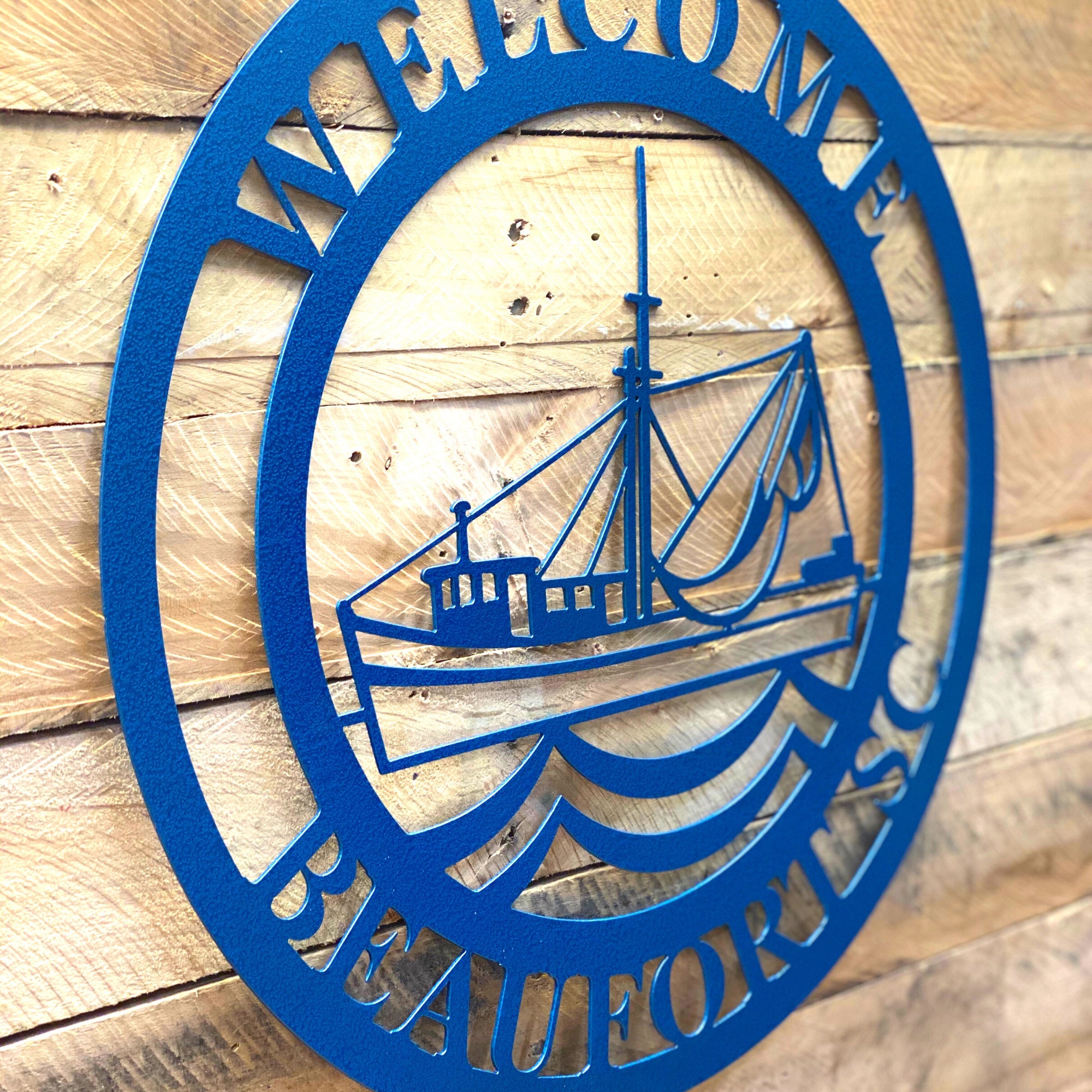 Personalized Metal Boat Sign Beach House Decor Shrimp Boat | Etsy