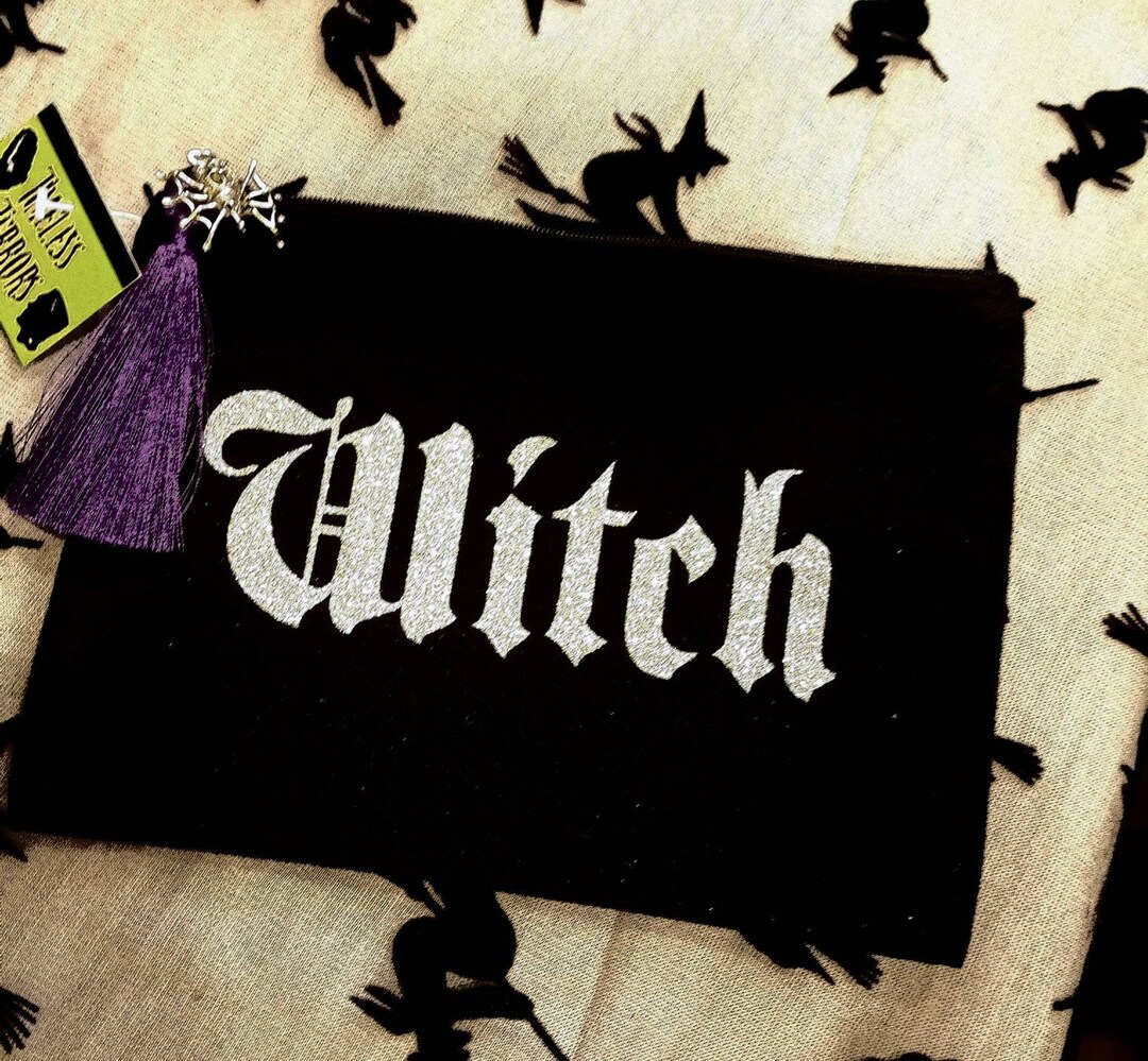 WITCH Sparkly Cosmetic or Stash Bag - Etsy
