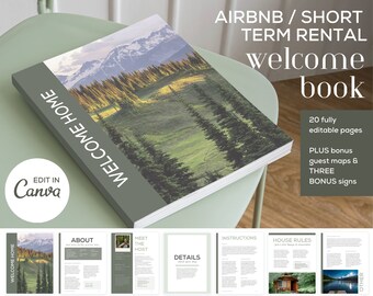 Airbnb Welcome Book Template, House Host Manual Guidebook Template ...