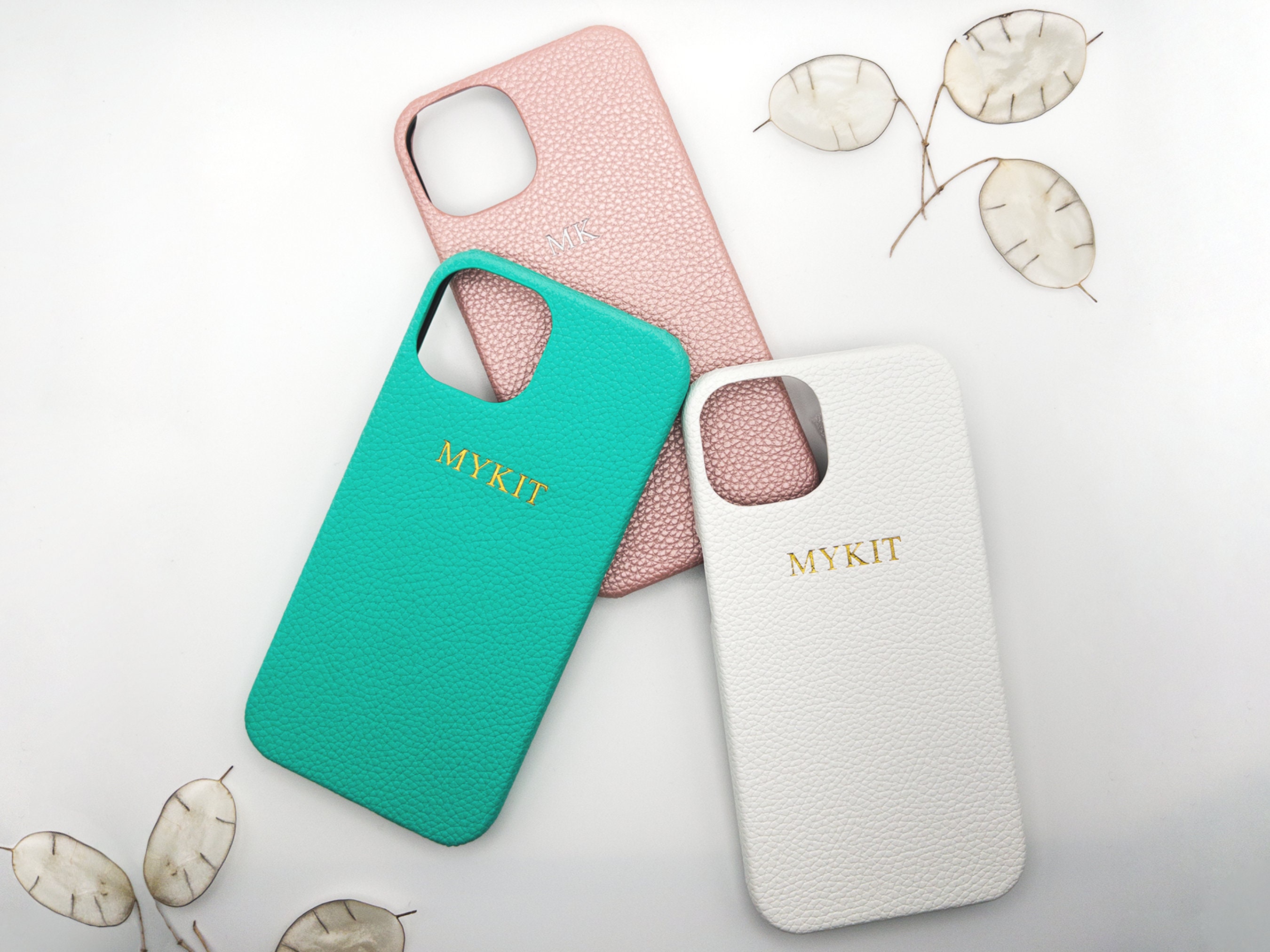 Personalized Leather Iphone Case Custom Monogram Initial - Etsy