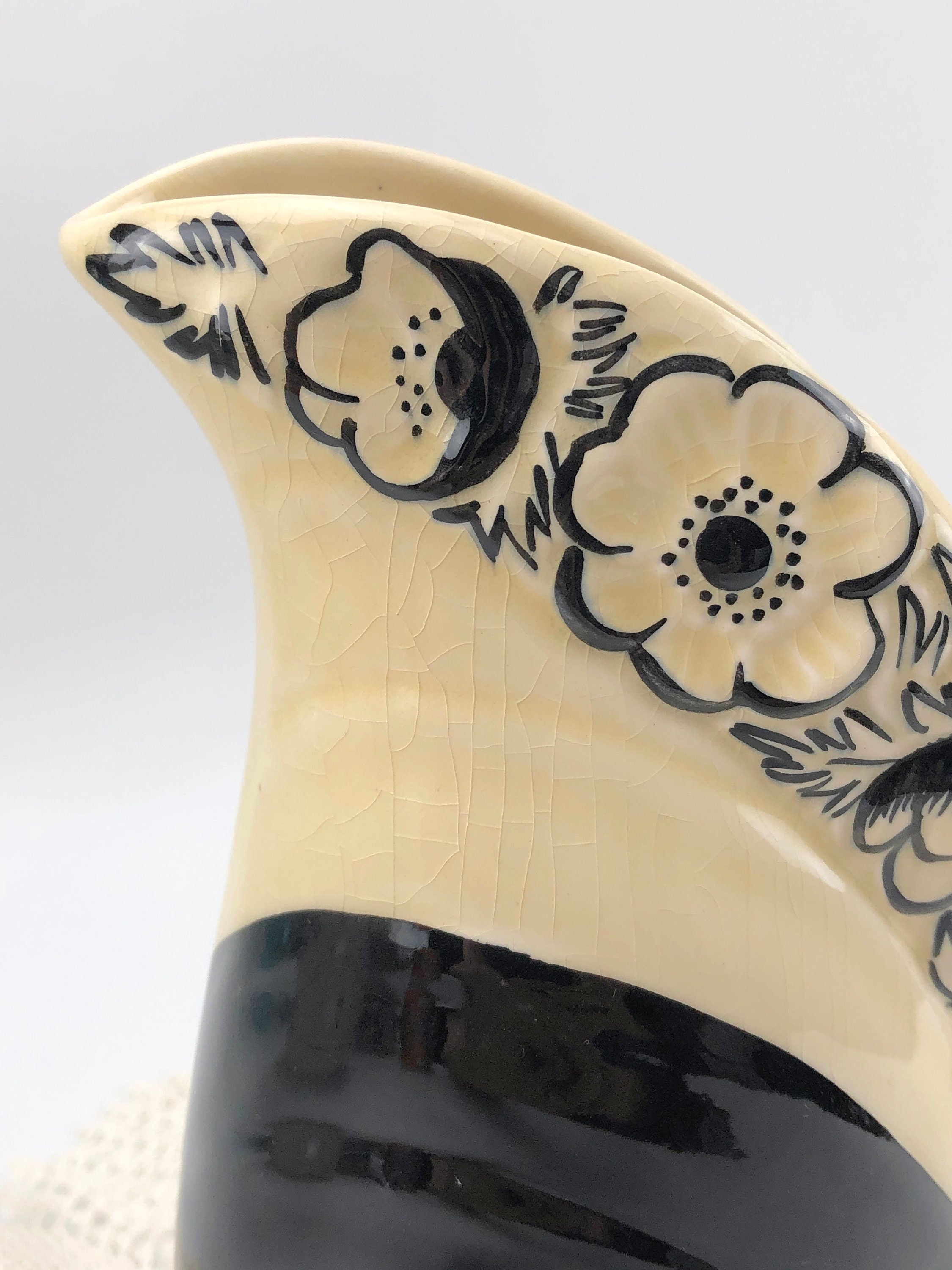 Unique handprinted Shorter England ceramic pitcher, Free shipping - Etsy.de