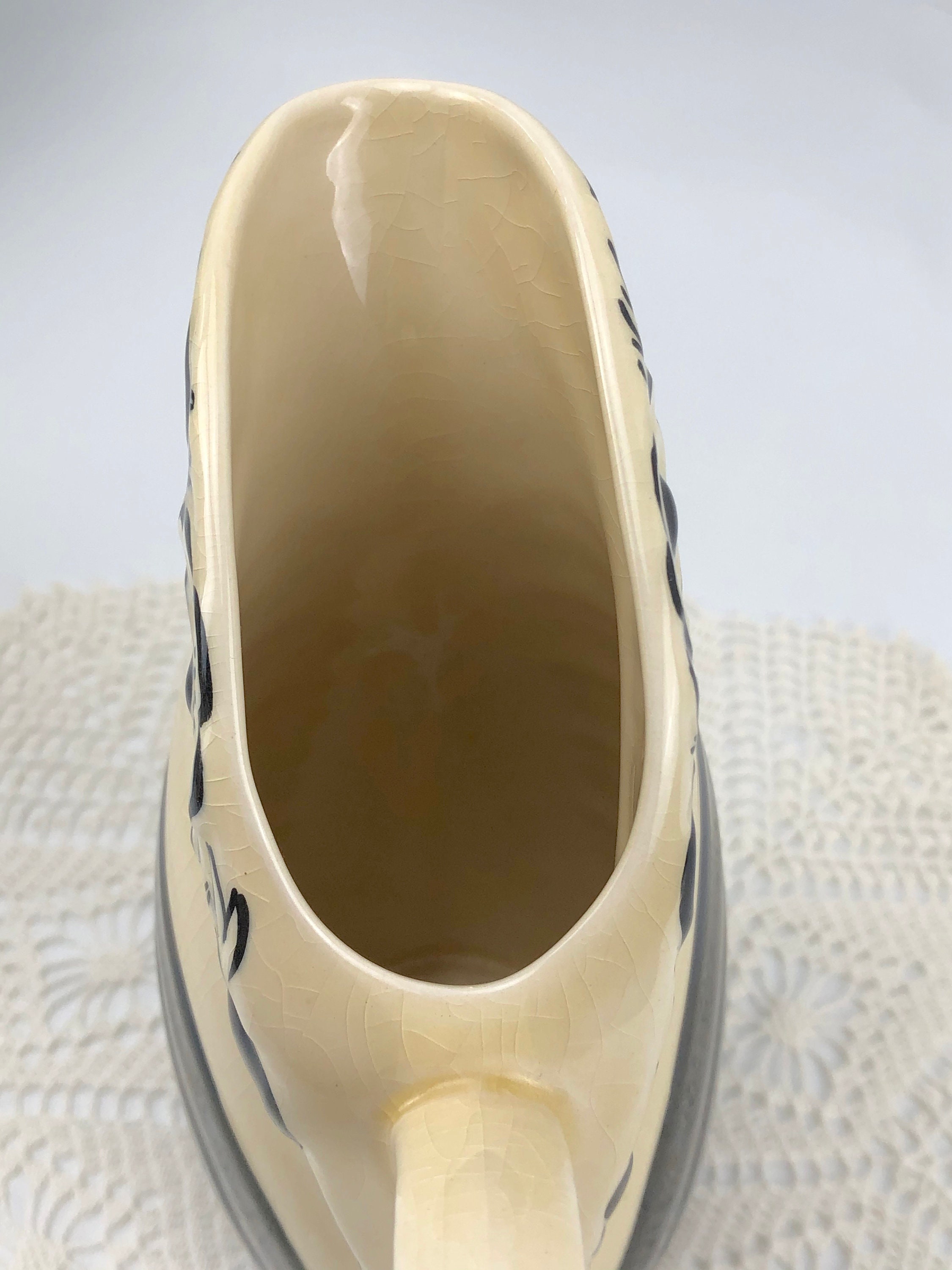 Unique handprinted Shorter England ceramic pitcher, Free shipping - Etsy.de