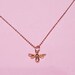 Manchester Bee Mini Pendant Sterling Silver Necklace Rose Gold Plated ...