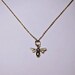 Manchester Bee Mini Pendant Sterling Silver Necklace Rose Gold Plated ...
