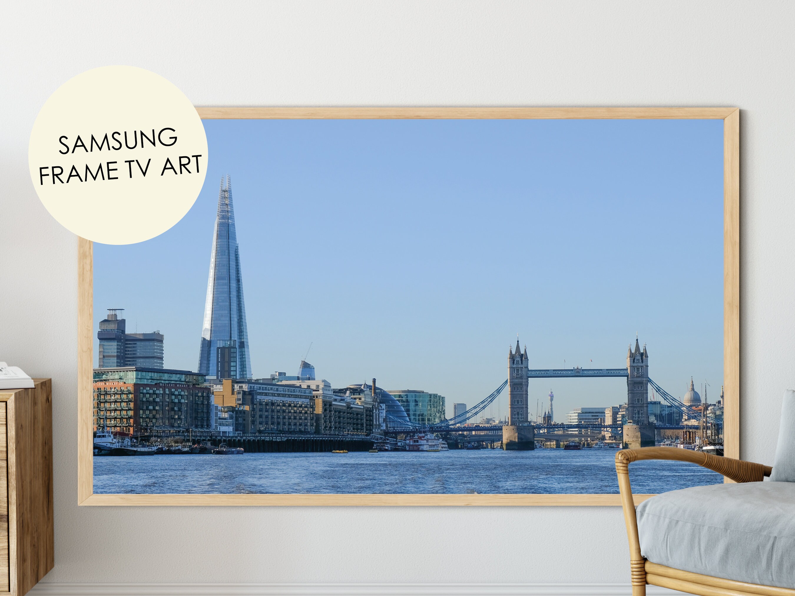 Tower Bridge, Samsung Frame TV Art, London Skyline, TV Frame, Shard ...