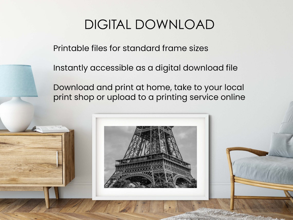 Eiffel Tower Print Paris Digital Download Eiffel Tower Close - Etsy
