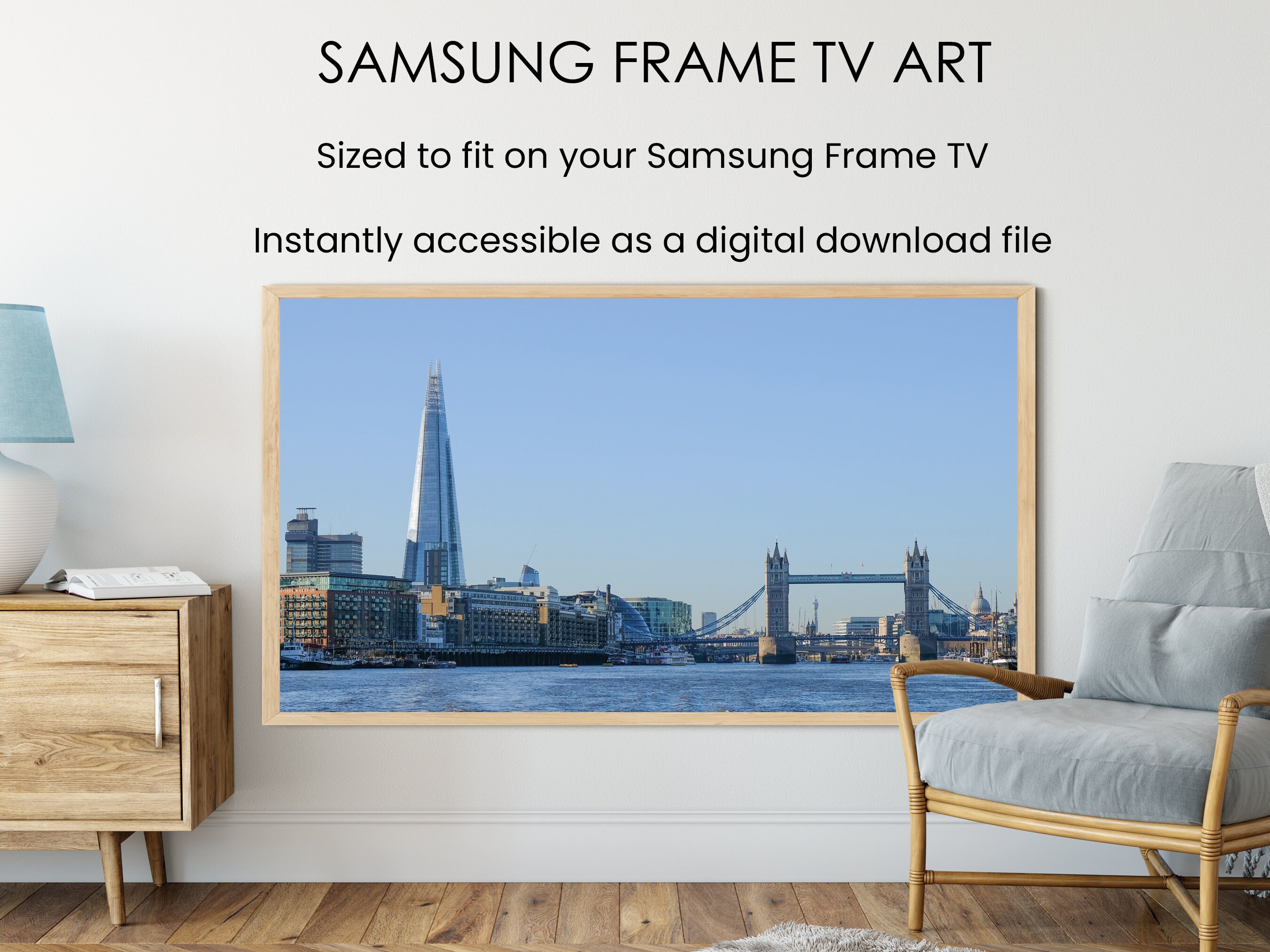 Tower Bridge, Samsung Frame TV Art, London Skyline, TV Frame, Shard ...