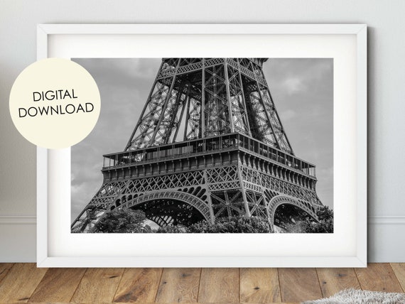 Eiffel Tower Print Paris Digital Download Eiffel Tower Close | Etsy