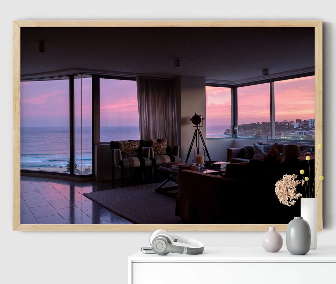 Room With View, Ocean Sunset, Interiors, Bondi Beach, Sydney Poster ...