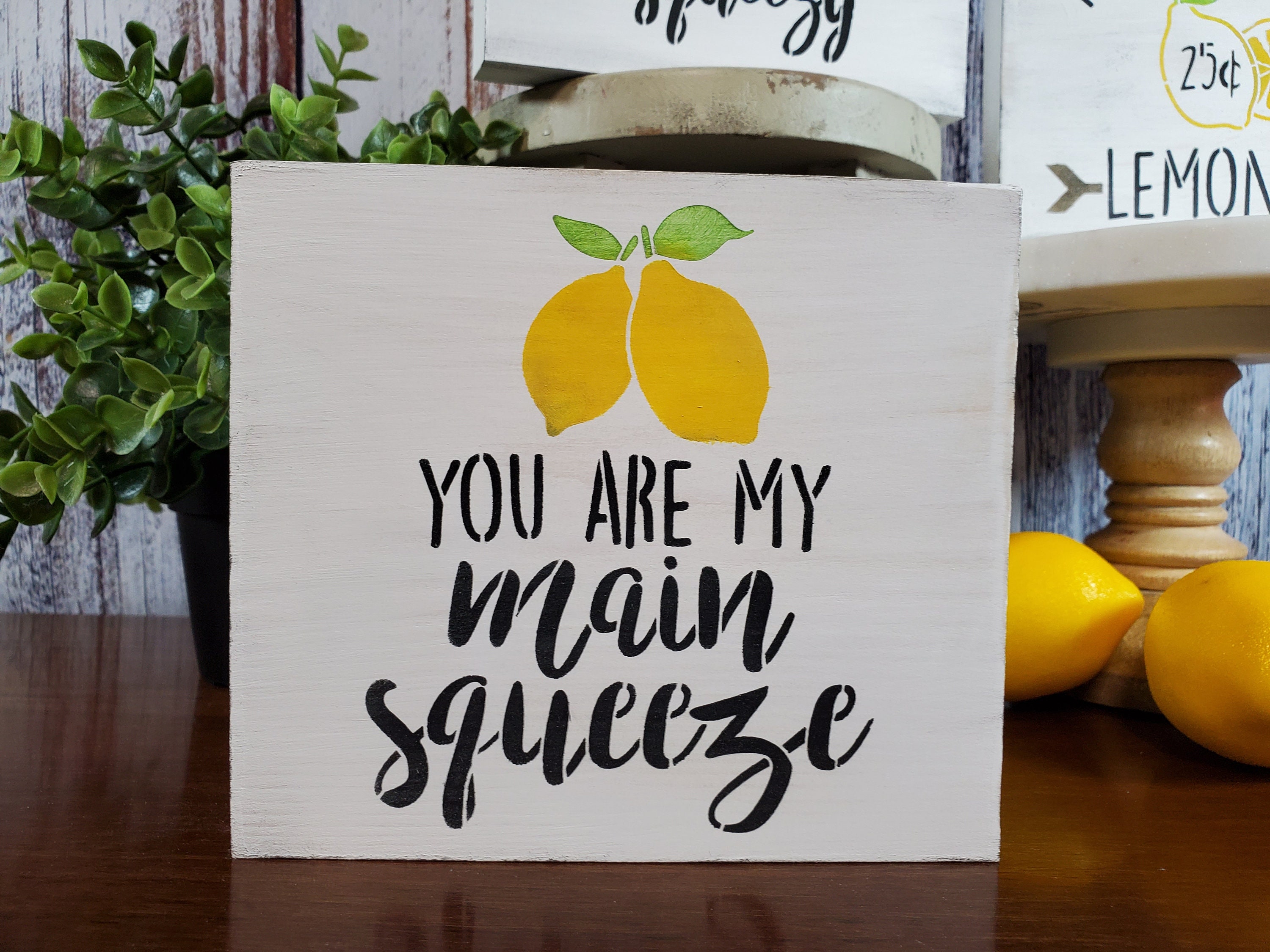 Wooden Signs, Lemons, Fresh Squeezed, Main Squeeze, Easy Peasy - Etsy