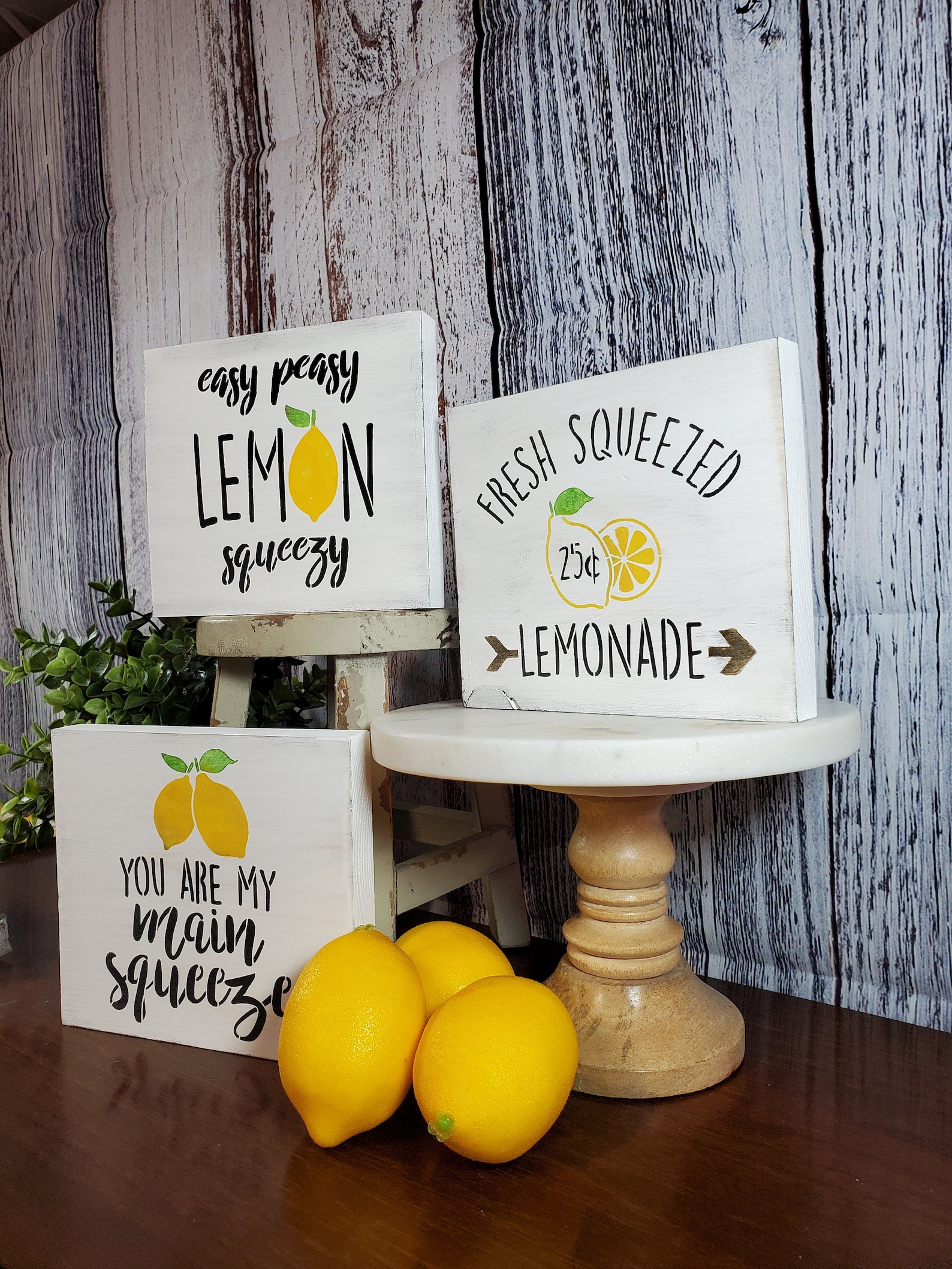 Wooden Signs, Lemons, Fresh Squeezed, Main Squeeze, Easy Peasy - Etsy