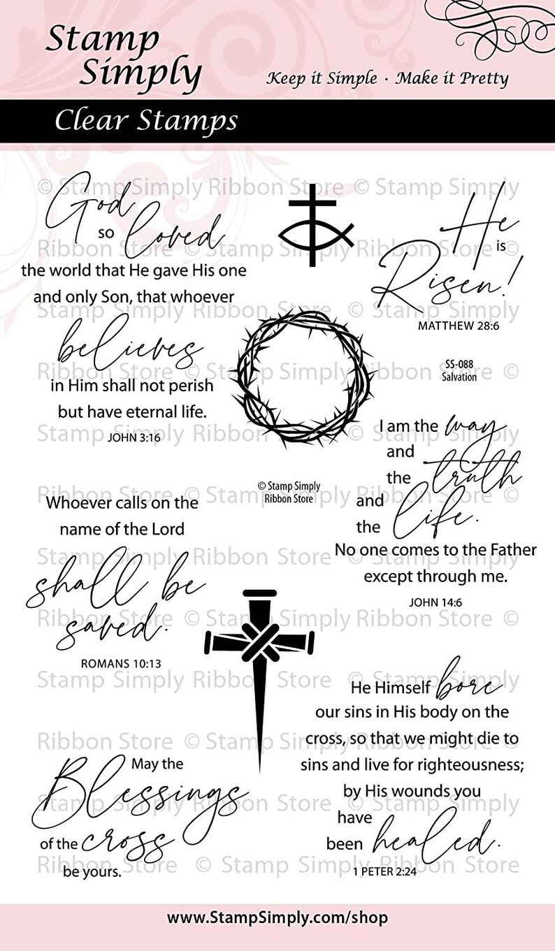 Stamp Simply Clear Stamps Salvation Christian Religious Crafts 4x6 ...