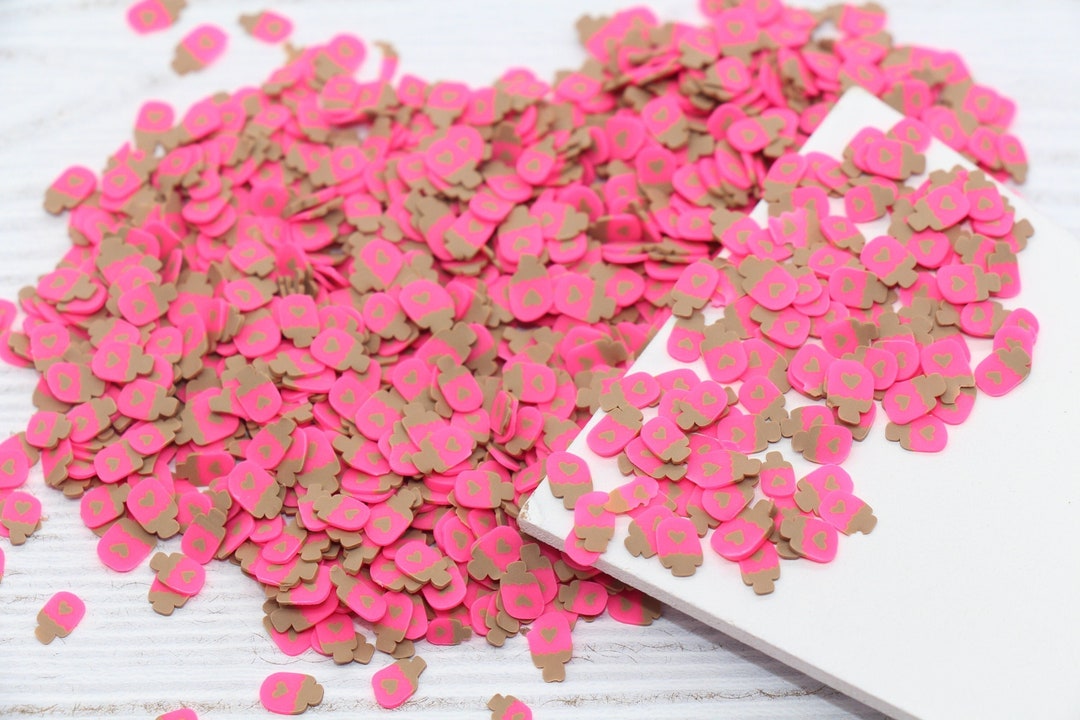 Hot Pink Popsicle Polymer Clay Sprinkles, Kawaii Ice Cream Clay Slices ...