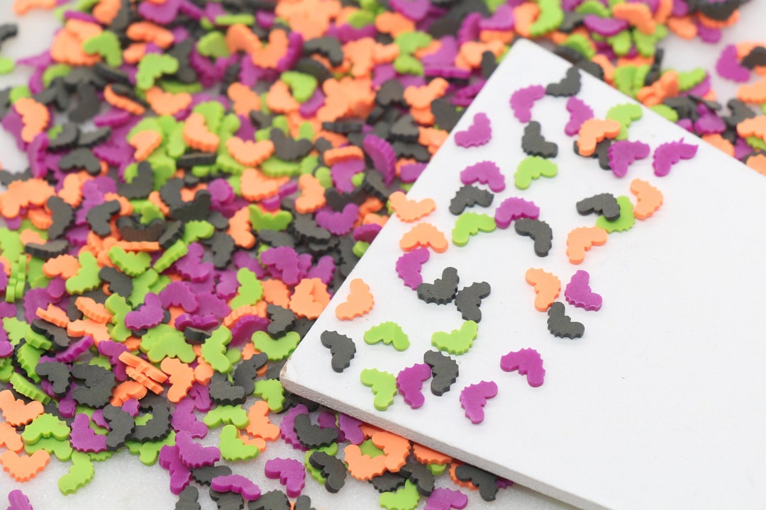 Mix Bats Polymer Clay Sprinkles, Halloween Themed Clay Slices ...