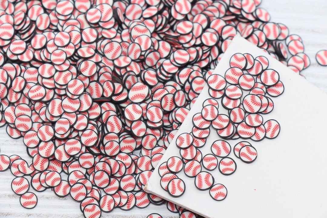 Baseball Polymer Clay Sprinkles, Sport Themed Clay Slices ...