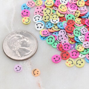 Smiley Face Polymer Clay Sprinkles, Happy Face Slices, Smiling Face ...