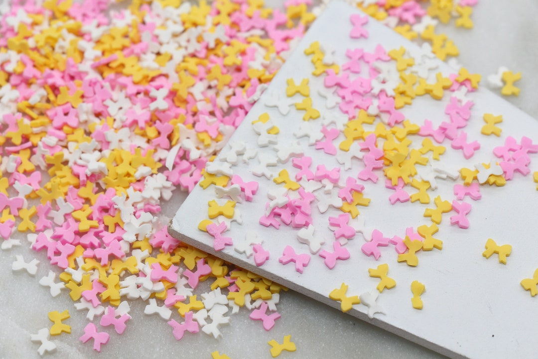 Assort Bow Sprinkles, Bow Shape Clay Sprinkles, Embellishment Fake ...
