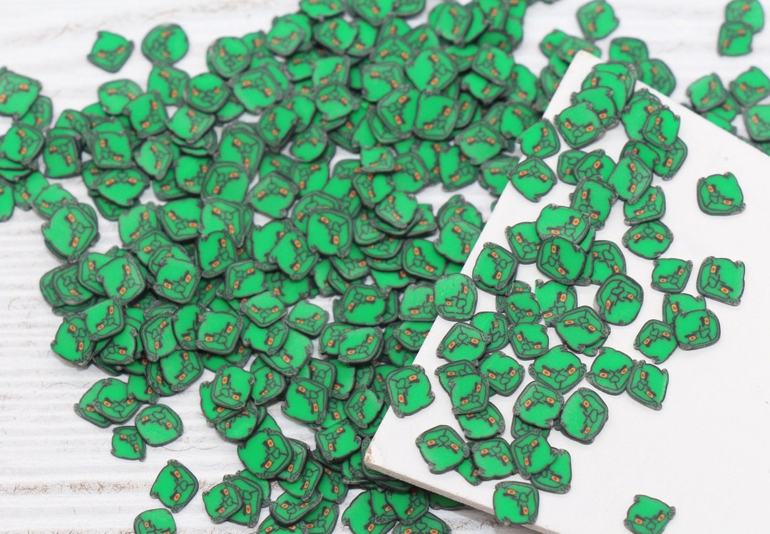 Grinch Polymer Clay Sprinkles, Christmas Themed Clay Slices ...