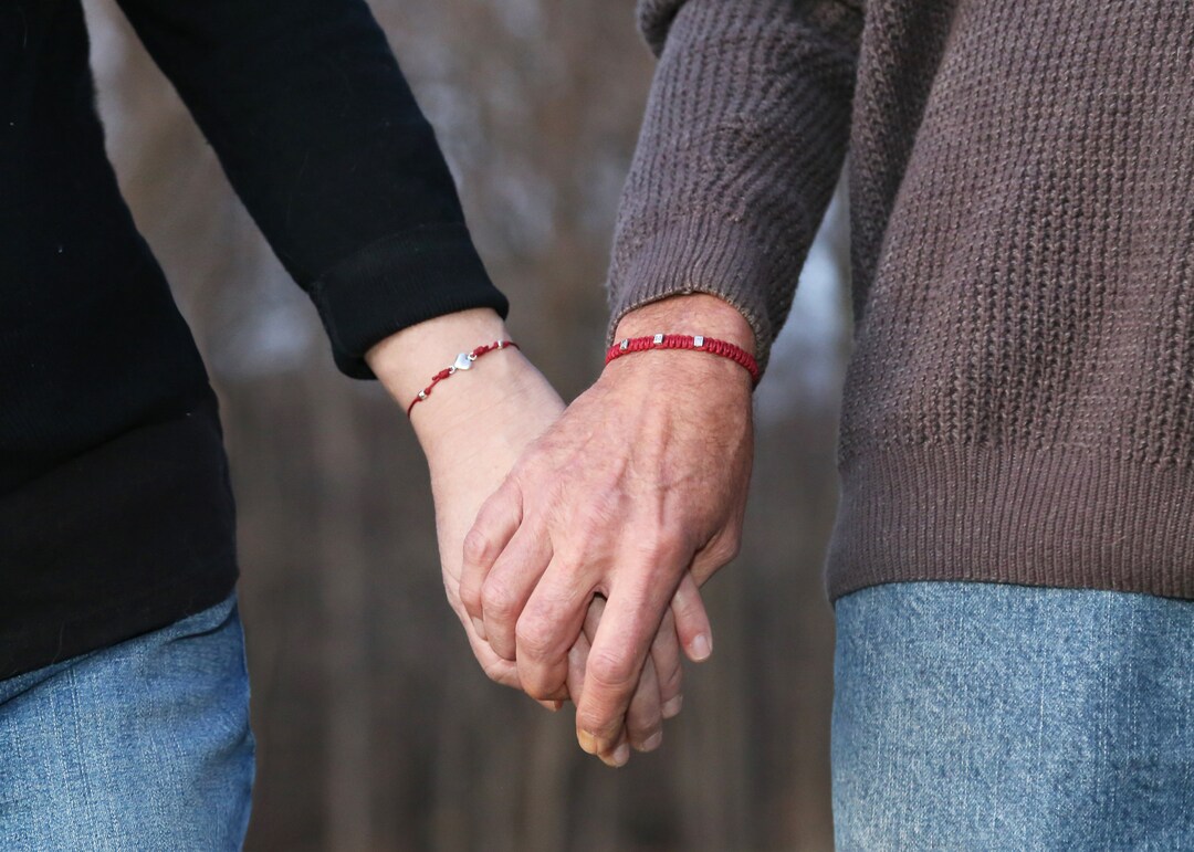 Couples Bracelet Set, Dark Red String Bracelets, Square Knot Square ...