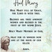 Blessed Virgin Mary Prayer Card - Etsy