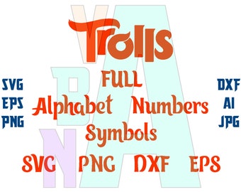 Trolls font | Etsy