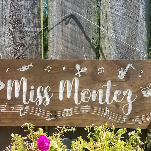 Music Name Sign 3D Printed Name Plate Music Teacher Gift Piano | Etsy