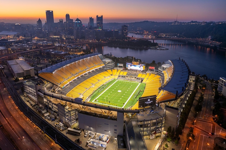 Heinz Field (acrisure Stadium) and Pittsburgh Skyline Print - Etsy