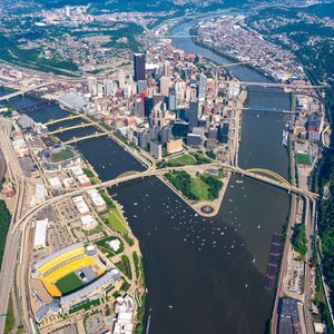 Pittsburgh Photo - the Three Rivers and Pittsburgh - Pittsburgh Wall ...