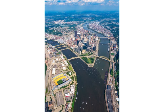 Pittsburgh Photo the Three Rivers and Pittsburgh - Etsy