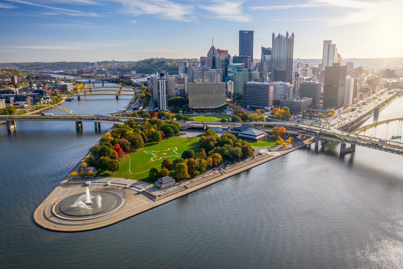 Pittsburgh Skyline Photo Point State Park in Fall - Etsy
