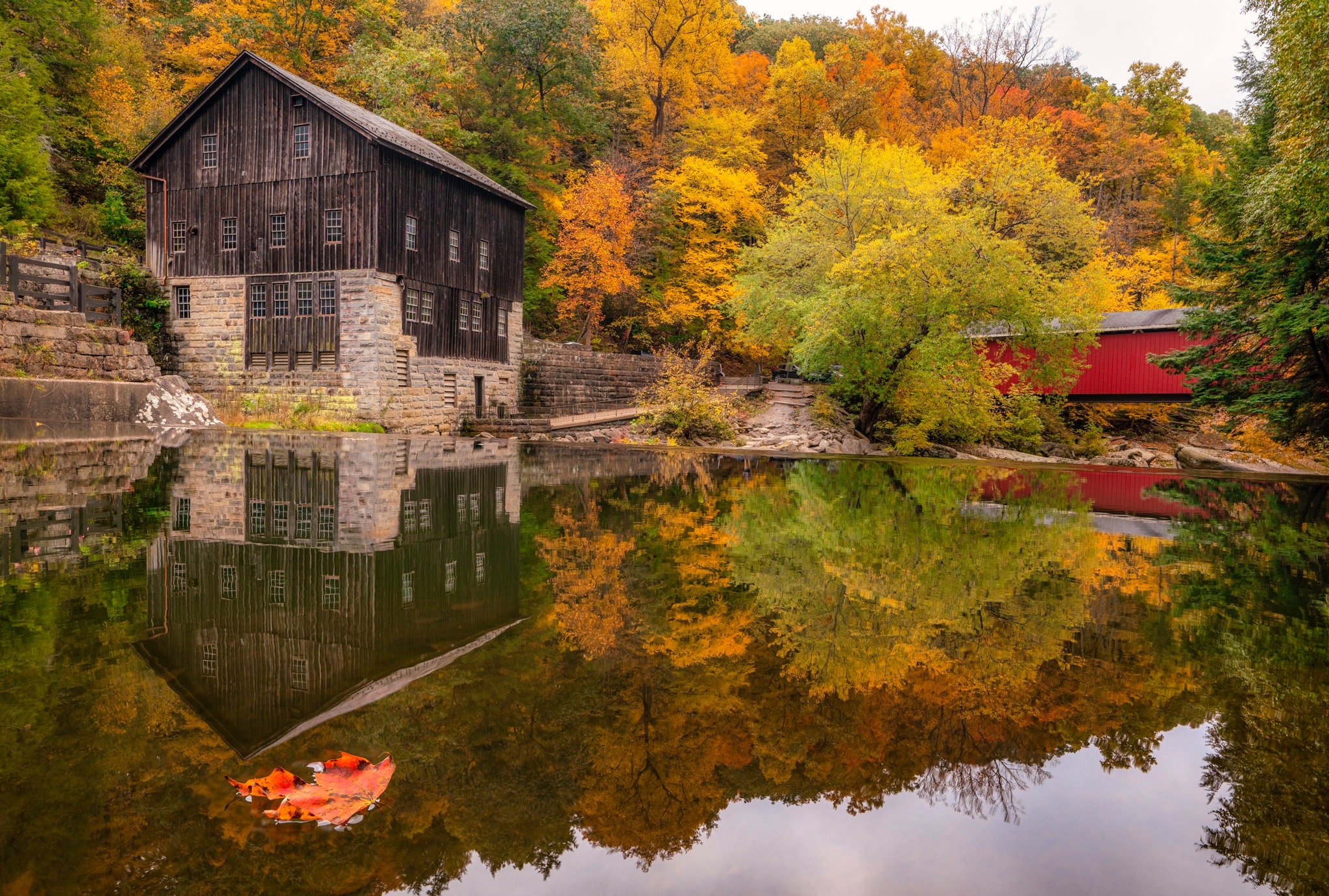 Mcconnells Mill Photo Print Mcconnells Mill Fall Foliage - Etsy UK