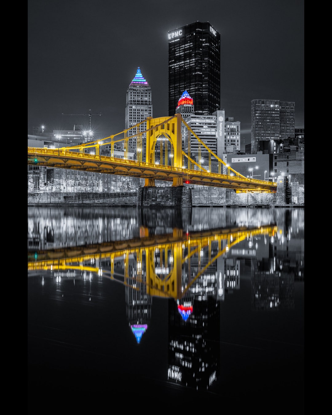 Pittsburgh Photo Black & Gold - Warhol Bridge - Pittsburgh Picture ...
