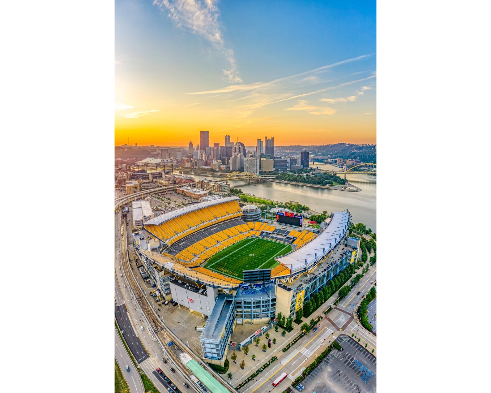 Heinz Field (acrisure Stadium) Aerial Sunrise Photo - Etsy