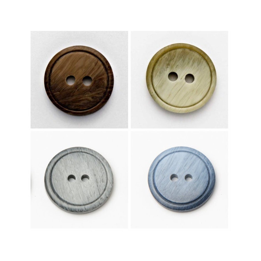 10 Wood Grain-effect Buttons 15mm - Etsy