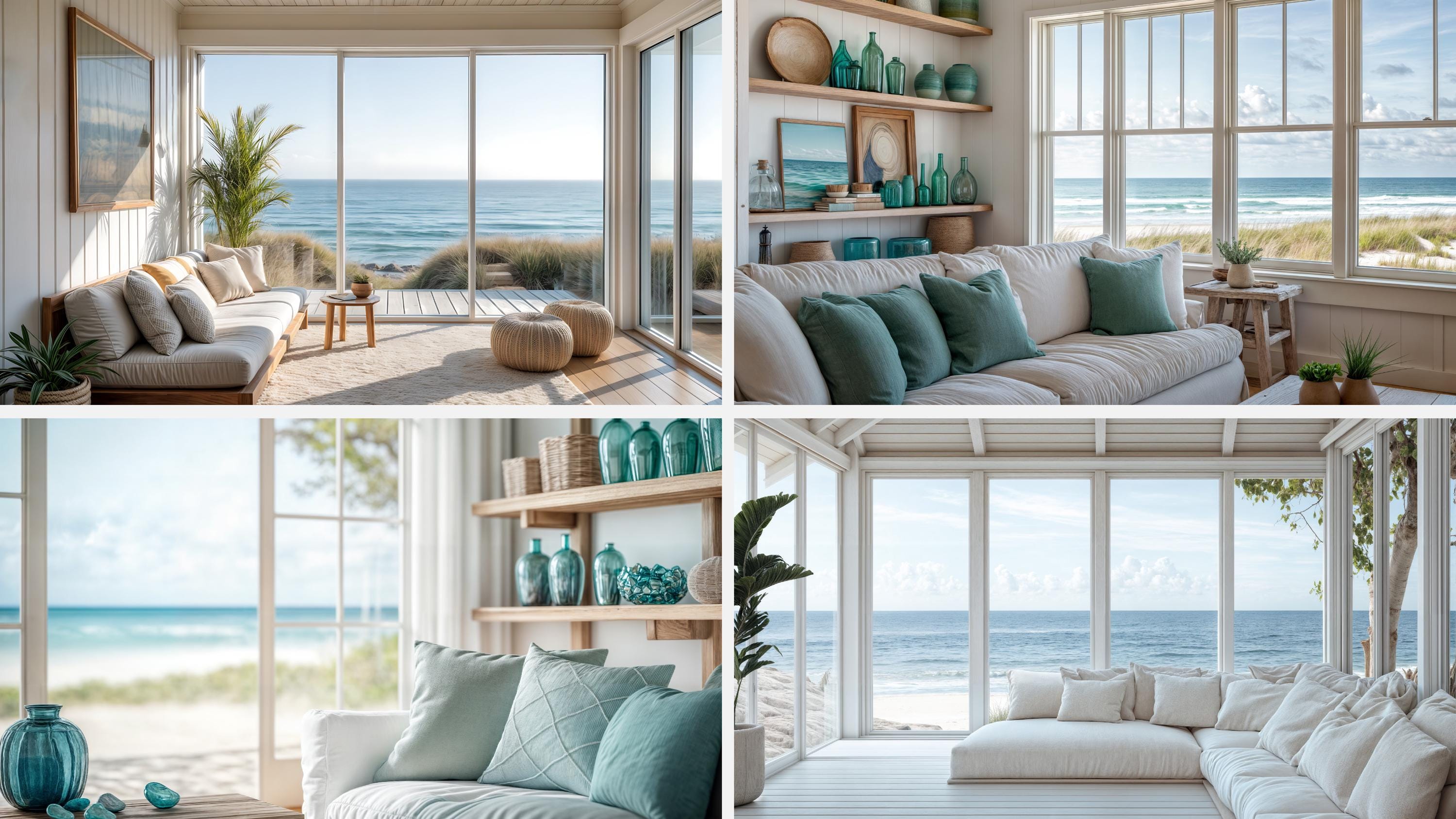 Set of 4 Zoom Backgrounds | Summer Vibe Beach Office | Ocean Virtual ...