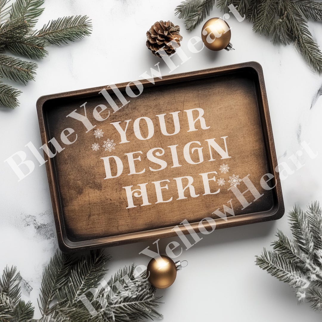 Serving Tray Mockup, Blank Board Mock Up, Cookies for Santa Tray ...