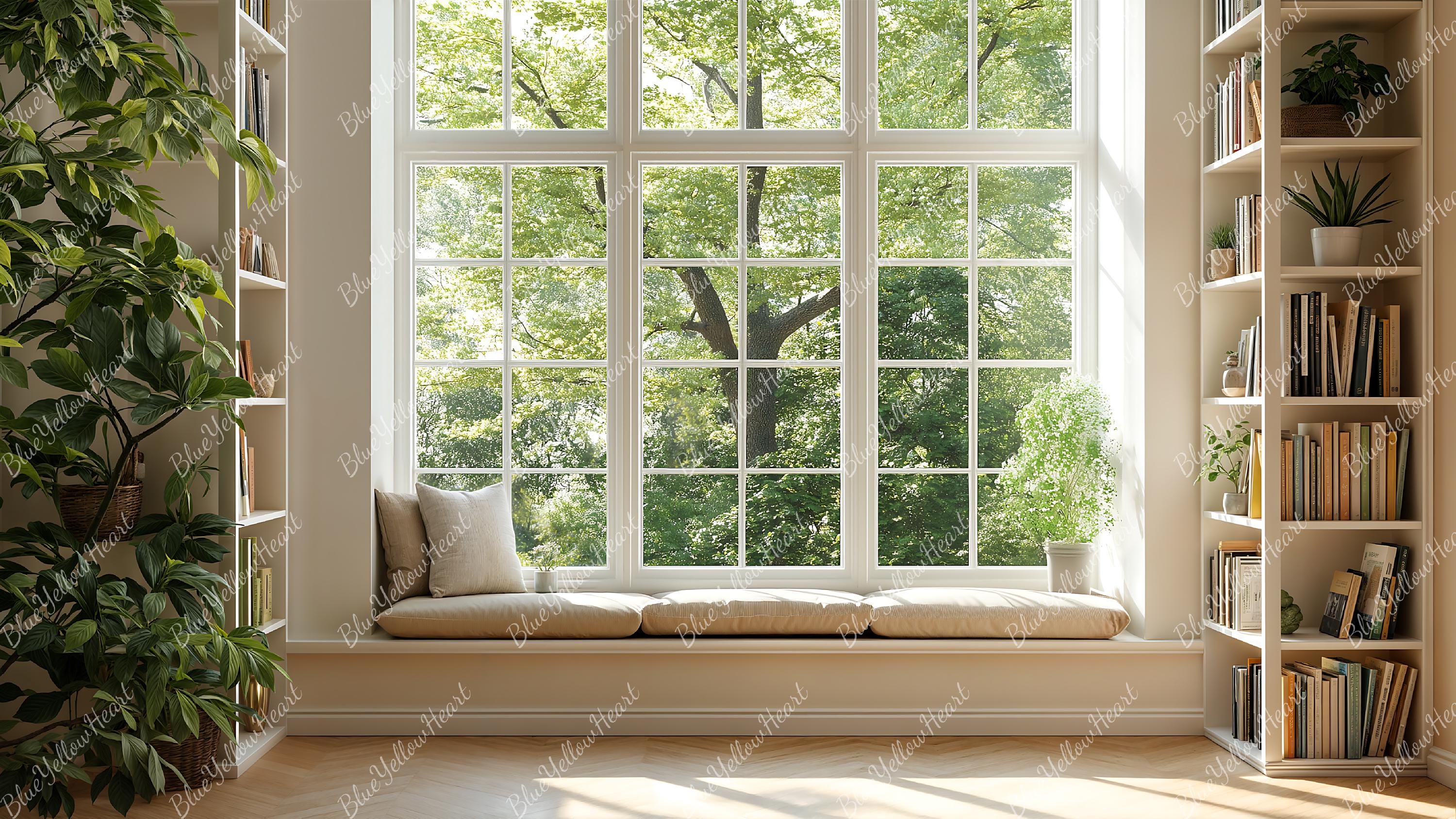 Home Office Zoom Background, Virtual Modern Office Digital Backdrop ...